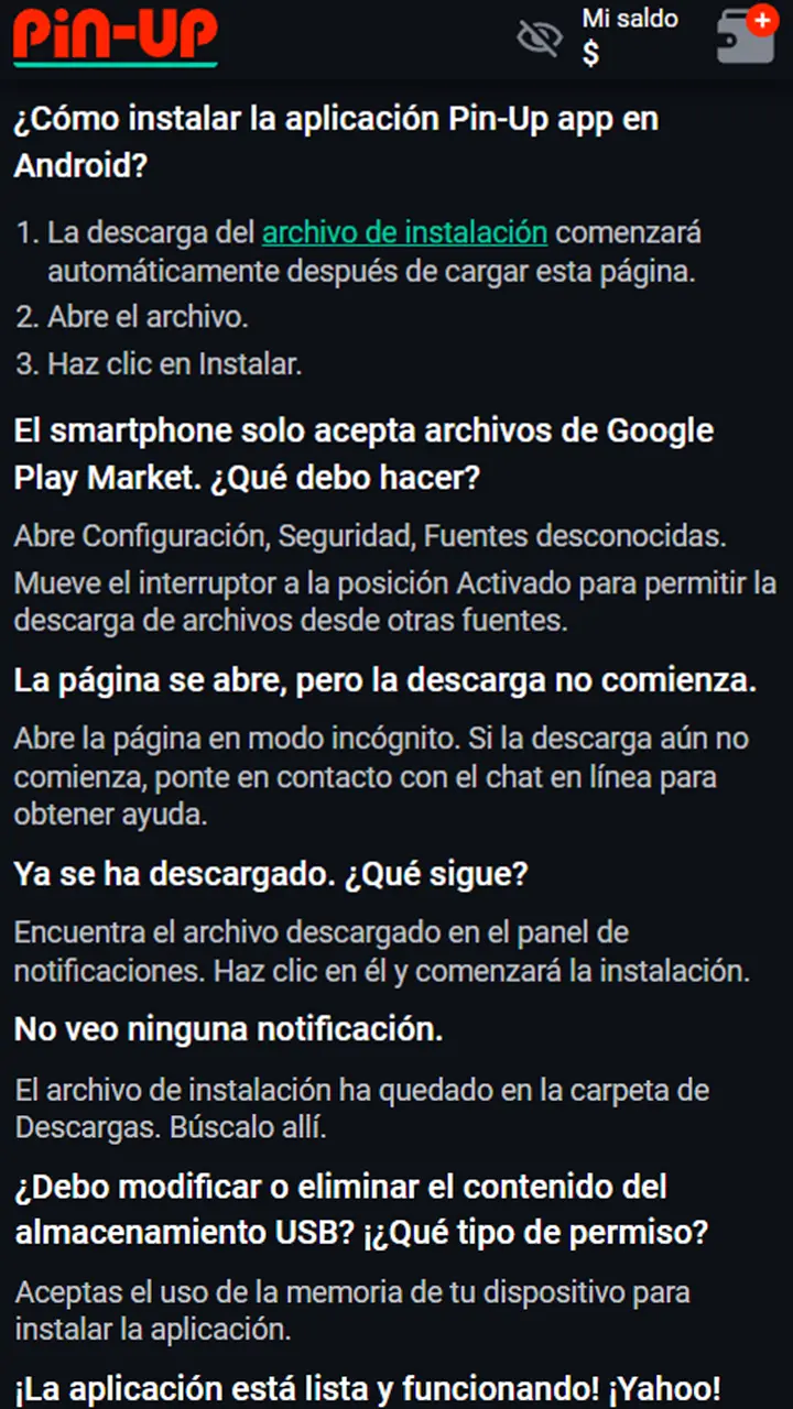 Pin-Up Casino App en Chile